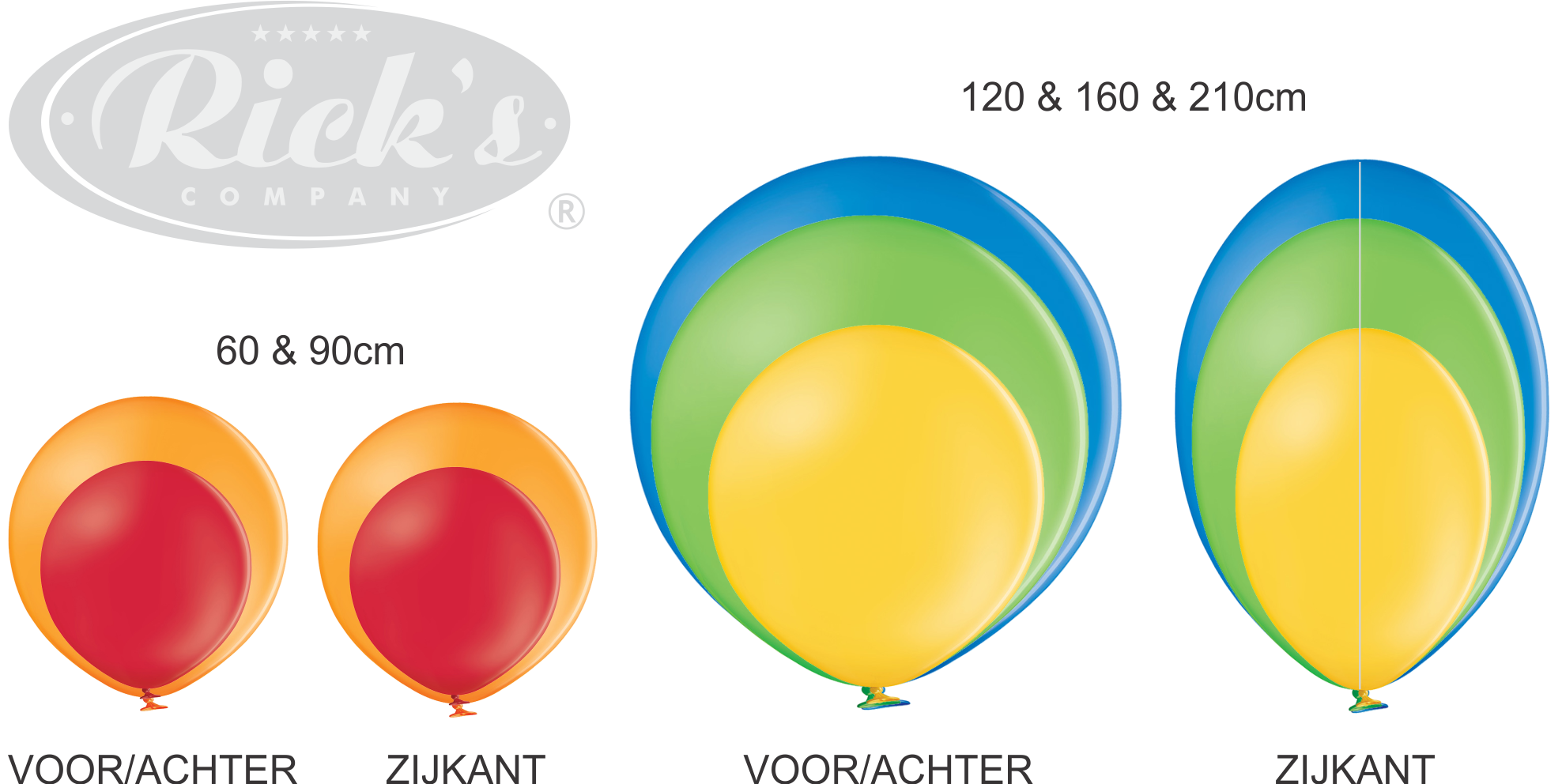Grote giant ballonnen met logo bedrukking